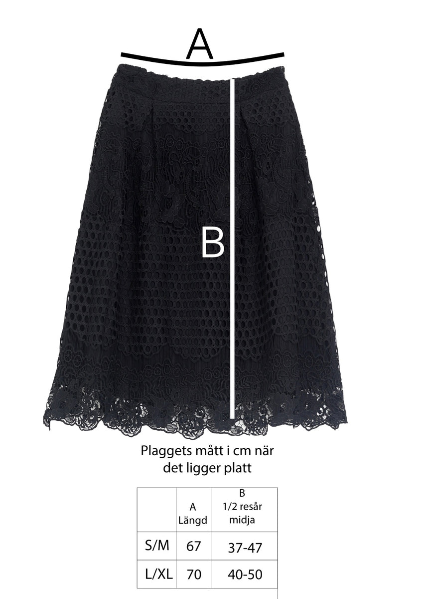 Spets kjol med broderad struktur – Feeling collection